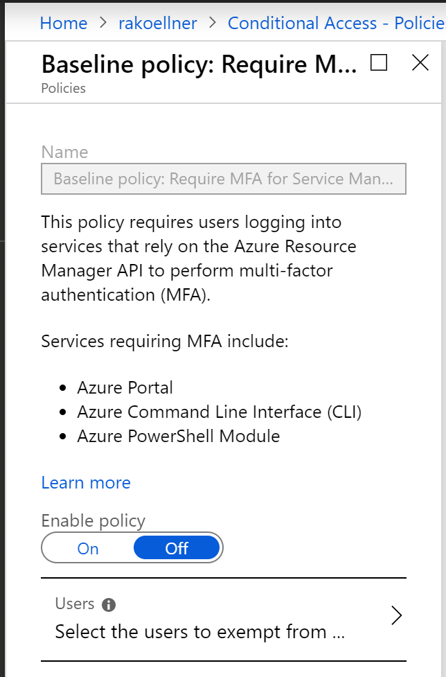 New baseline rules in the Azure AD – rakoellner – Law & IT